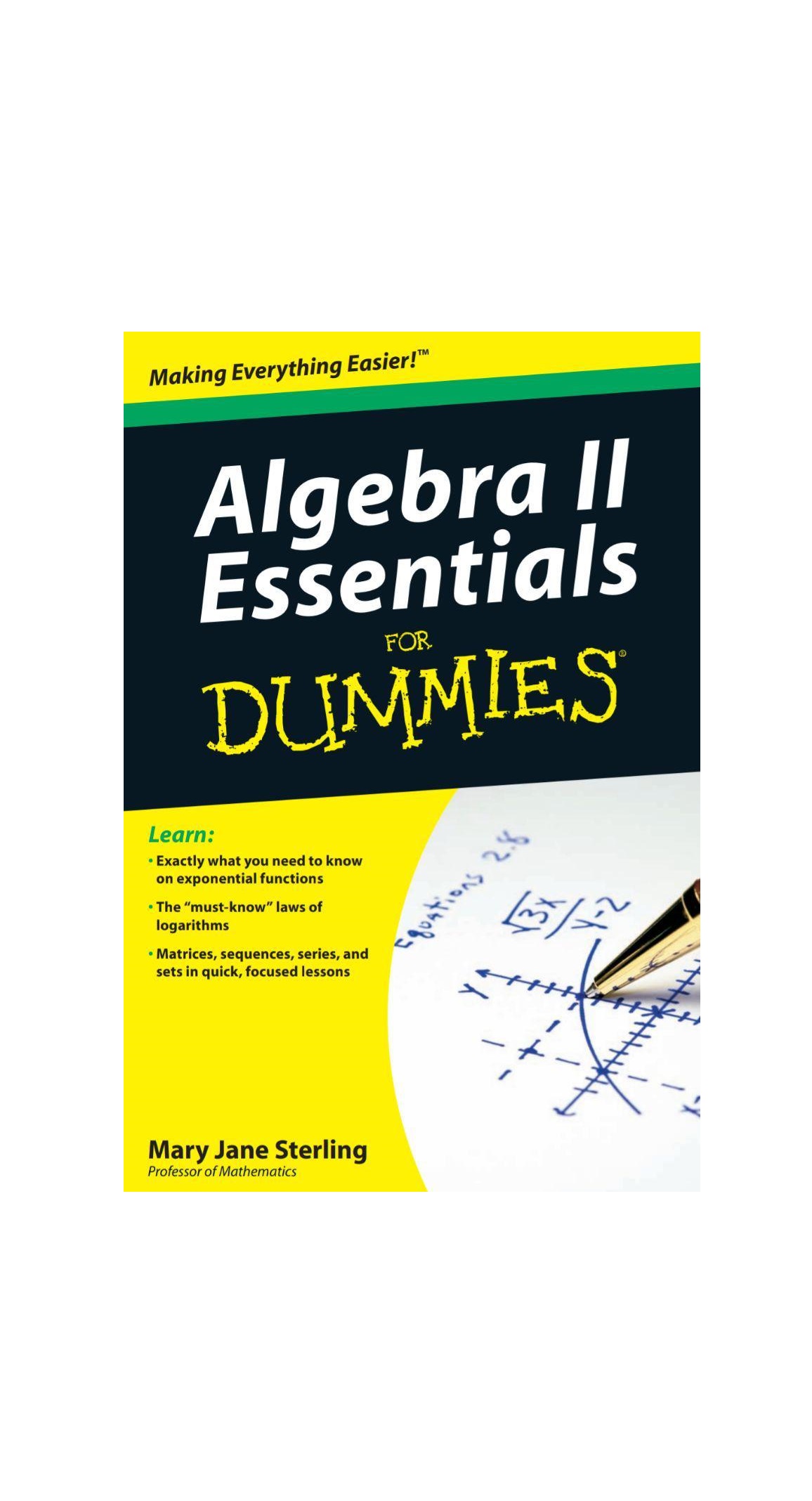 Algebra 2 Essentials For Dummies خرید کتاب زبانAlgebra 2 Essentials For ...