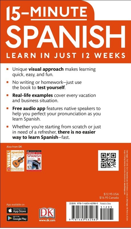 کتاب 15Minute Spanish - با 50٪ تخفیف - کتابسرای دنیای زبان
