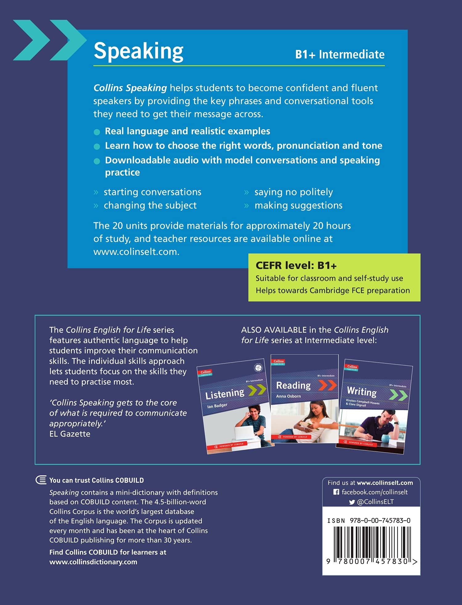 خرید و قیمت کتاب Speaking B1 از فروشگاه کتابسرای دنیای زبان